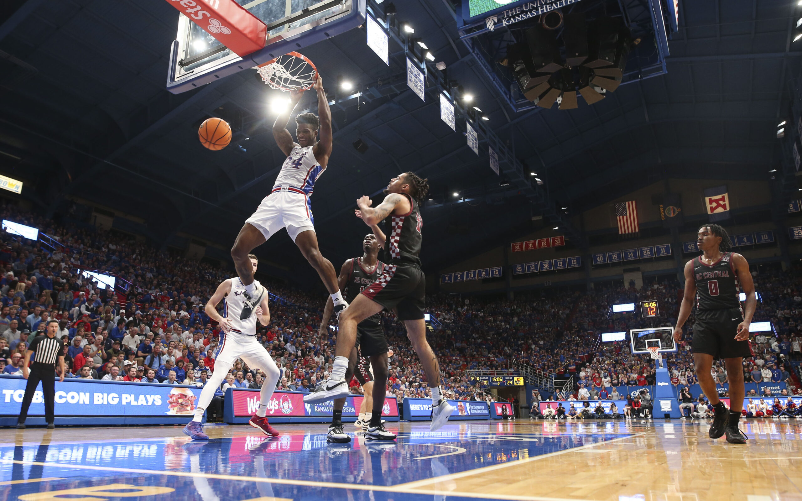 Top-ranked Kansas dominates North Carolina Central in season opener, 99 ...